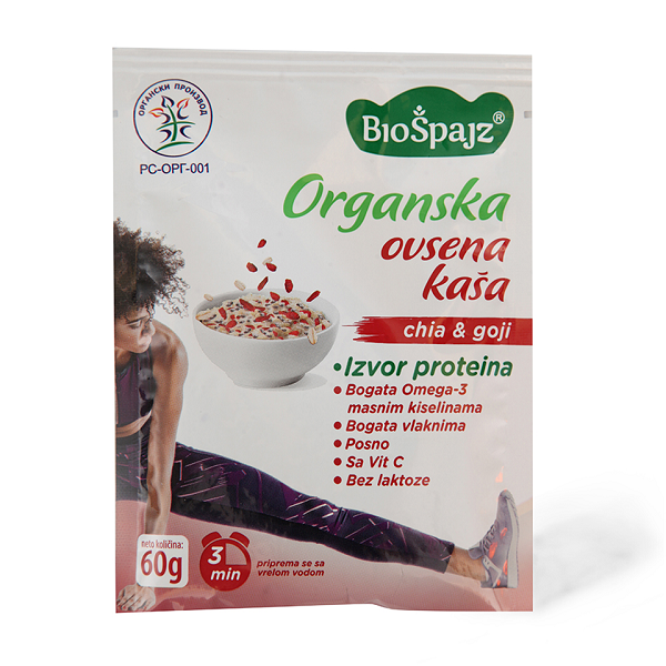 ORGANSKA OVSENA KASA CIA&GOJI BIO 60gr (12/#)