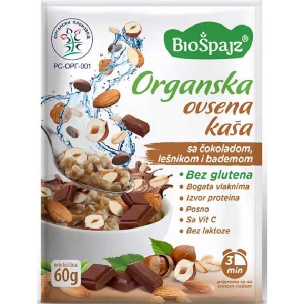 ORGANSKA OVSENA KASA COKOLADA BIO 60gr (12/#)