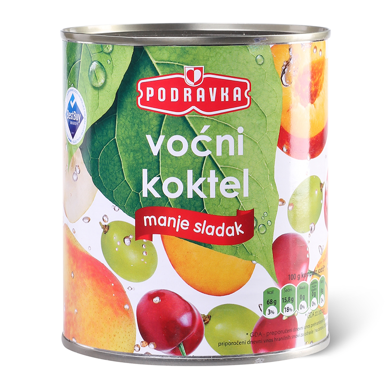 VOCNI KOKTEL KOMPOT PODRAVKA 800GR (12/1#)