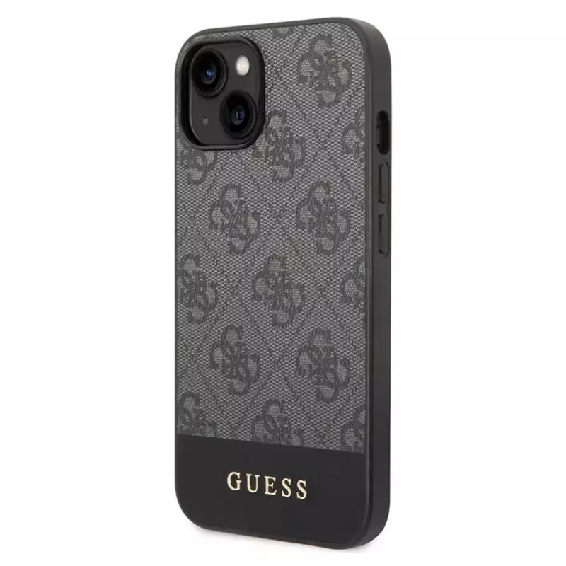 Maska Guess Hc PC/TPU 4G Pu Bottom Stripe za iPhone 15 6.1 siva GUHCP15SG4GLGR