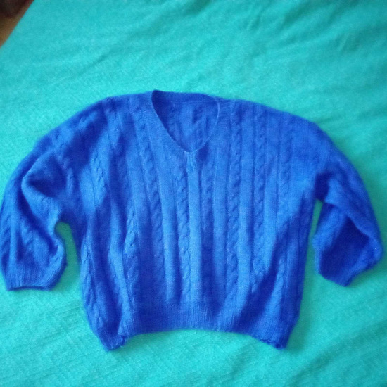 Vintage dzemperak kraljevsko plave boje