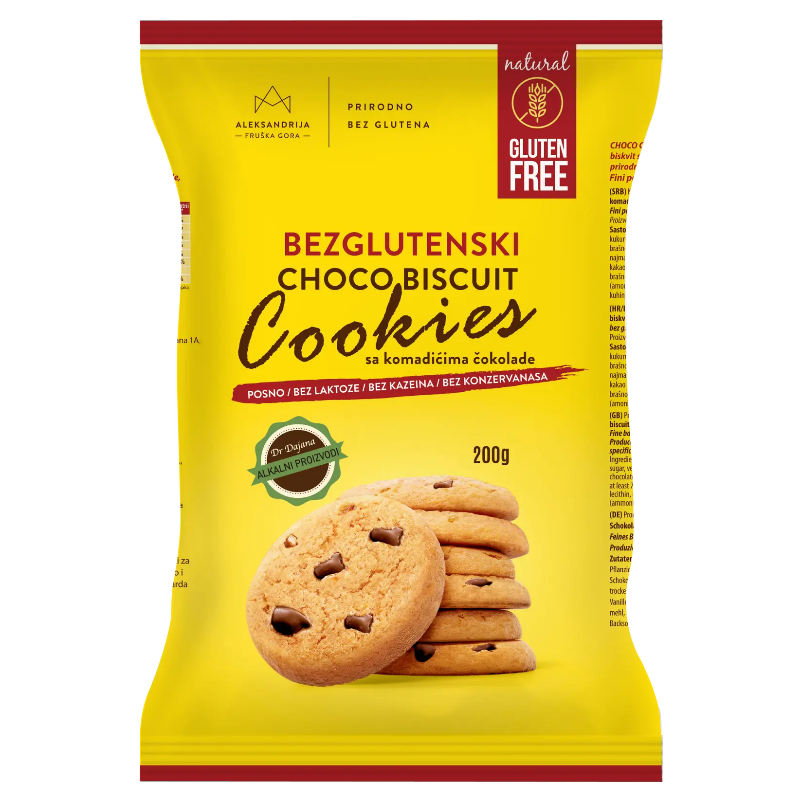 ALEKSANDRIJA Bezglutenski čoko biskvit Cookies