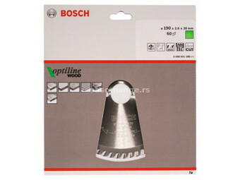 Bosch list kružne testere optiline wood , 190 x 30 x 2,6 mm, 48 ( 2608640617 )