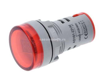 22MM okrugili AC 50-500V LED Voltmetar Crveni