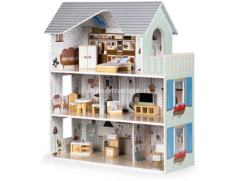 Eco Toys drvena kućica za lutke sa nameštajem emma residence ( 8301 )