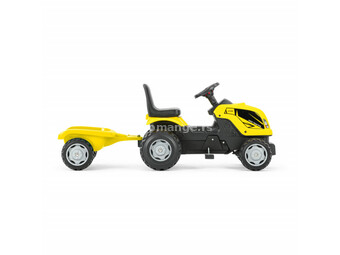 MMX Dečiji Traktor na pedale Žuti Sa prikolicom