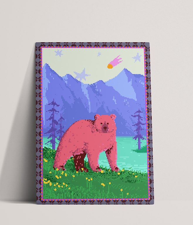 Ilustracija Bear Sanctuary 35x50cm