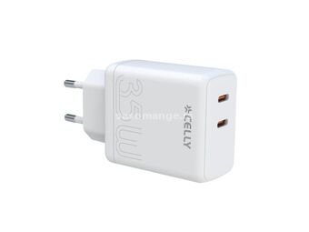 CELLY Kućni punjač ProPower od 35W sa 2 USB C konektora