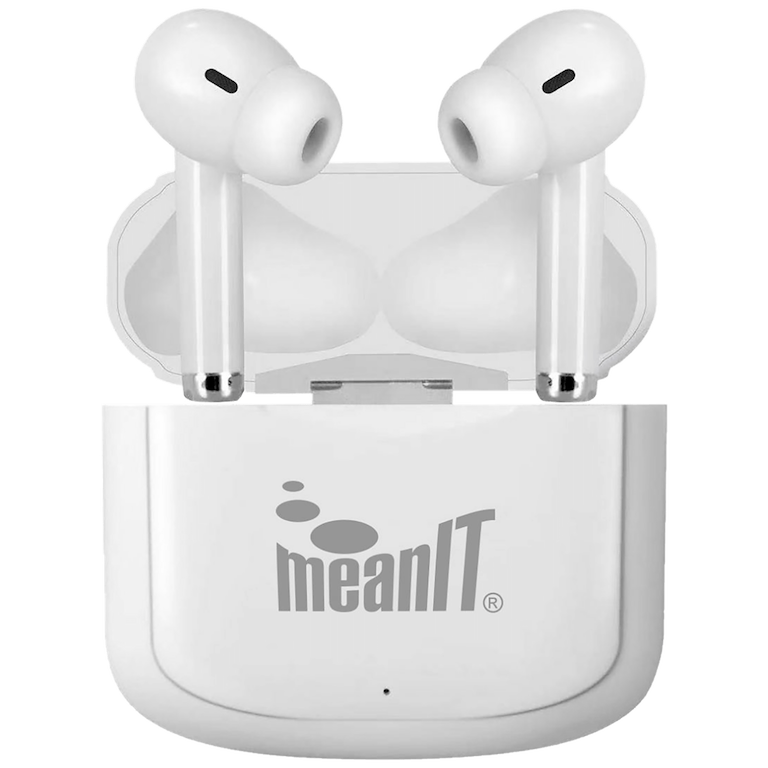 MeanIT Bežične stereo slušalice, Bluetooth v5.1, Bele – TWS B31