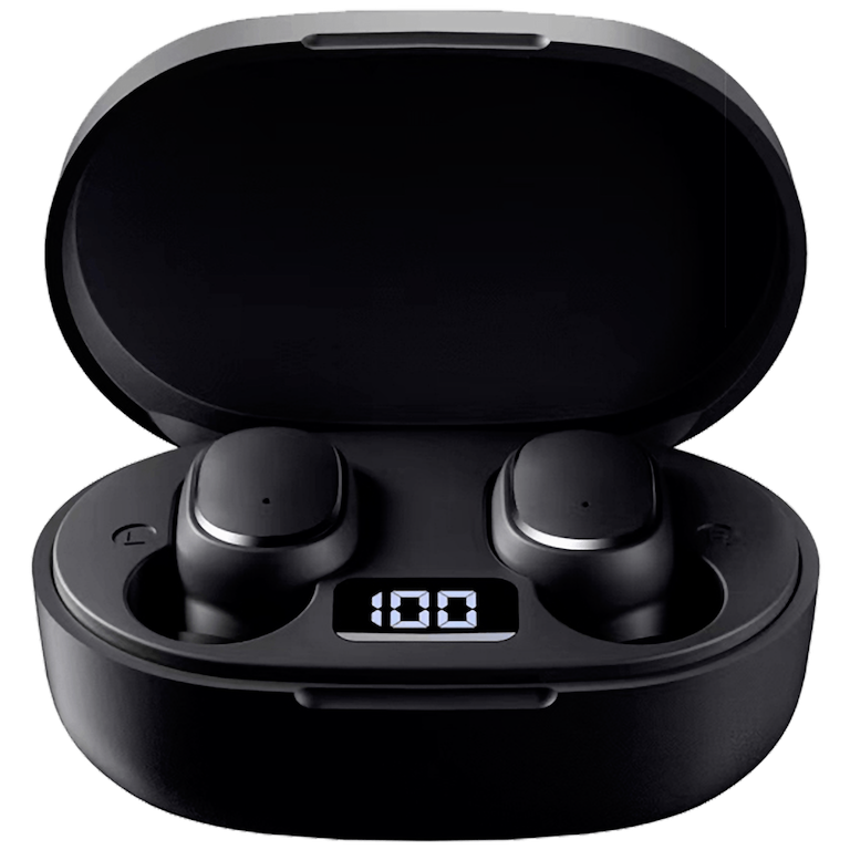MeanIT Bežične stereo slušalice, Bluetooth v5.1, crne – TWS B60 Black