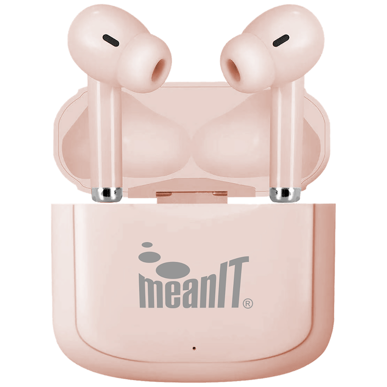 MeanIT Bežične stereo slušalice, Bluetooth v5.1, Pink – TWS B31 Pink