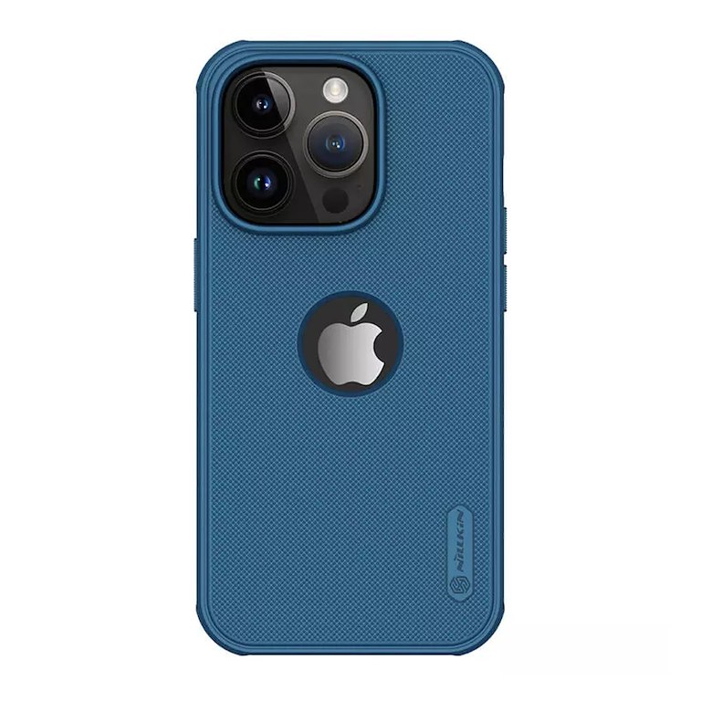 Maska Nillkin Super Frost Pro za iPhone 15 Pro Max (6.7) plava (logo cut)