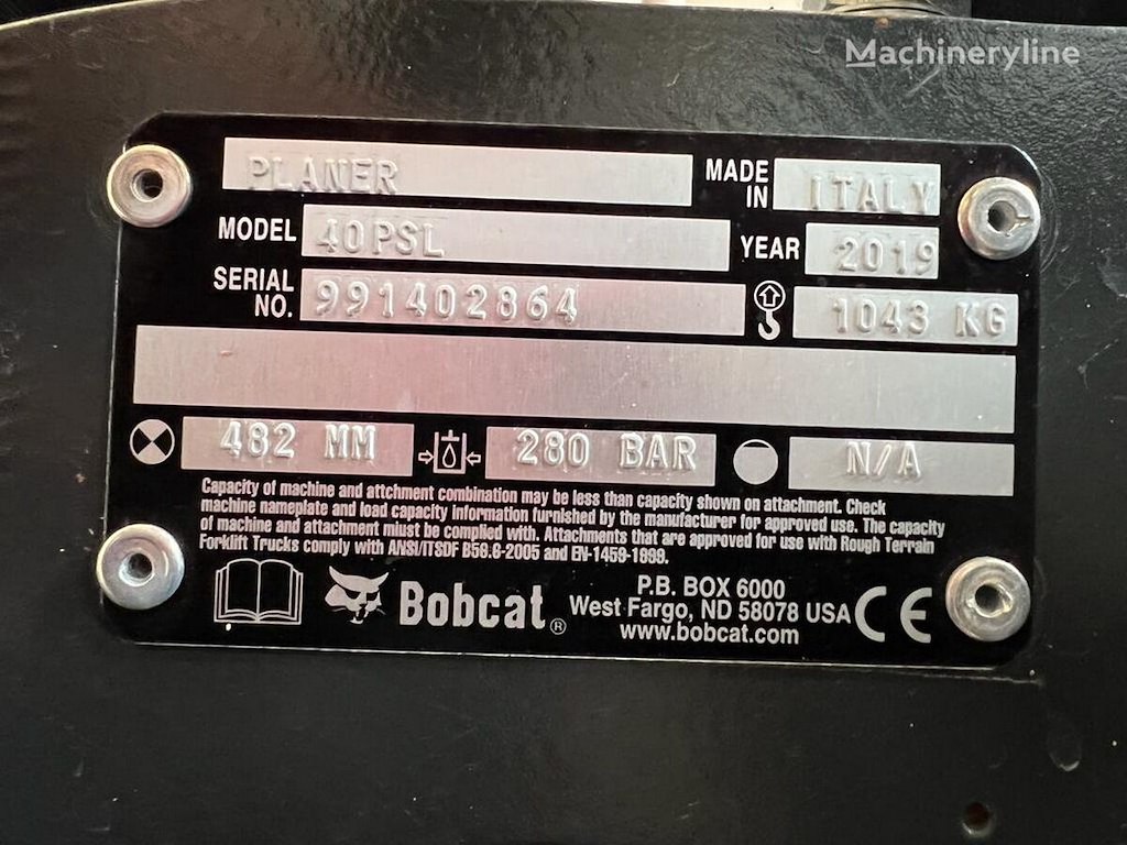 Bobcat 40PSL vibro ploča za bager