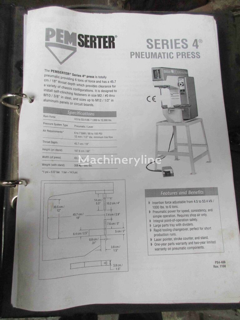 Pemserter Series4 metalna presa