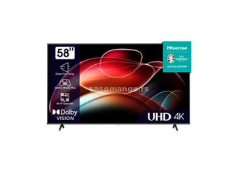 Televizor Hisense H58A6K Smart, LED, 4K UHD, 58"(147cm), DVB T-C-T2-S2