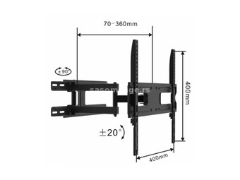 Nosač za TV Linkom 32-55/max vesa 400x400/45kg/zglobni