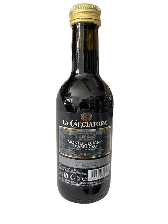 Crveno vino MONTEPULCIANO D'ABRUZZO La Cacciatora 0,25 l