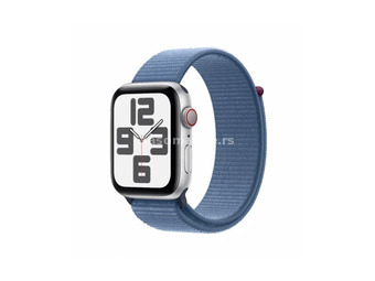 Apple Watch SE GPS 44mm Silver with Winter Blue Sport Loop