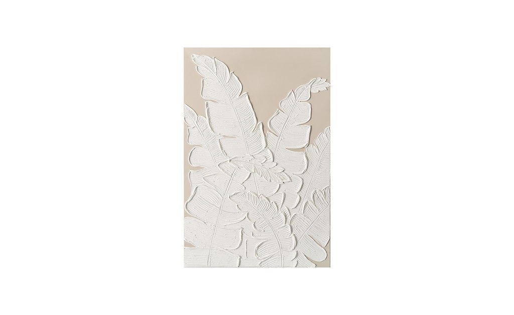 Slika White leaves 80x120cm