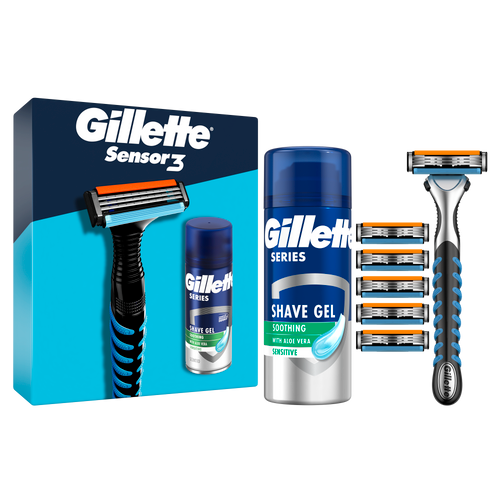 Gillette Sensor 3 + 6 dopuna + Series gel 75ml gifting paket