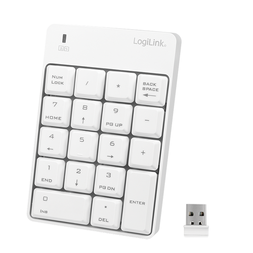 Logilink numpad BT numeriička tastatura bela