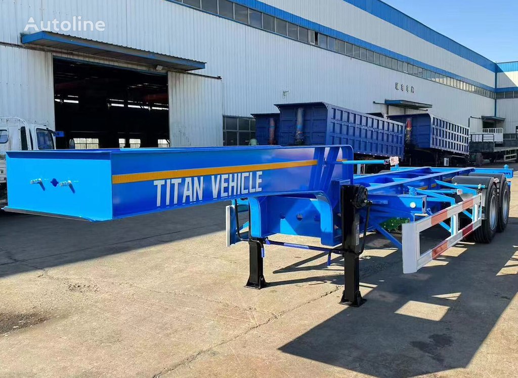 Nova Titan 2 Axle 20 foot Gooseneck Chassis Trailer for Sale In Jamaica - Y poluprikolica za prevoz kontejnera