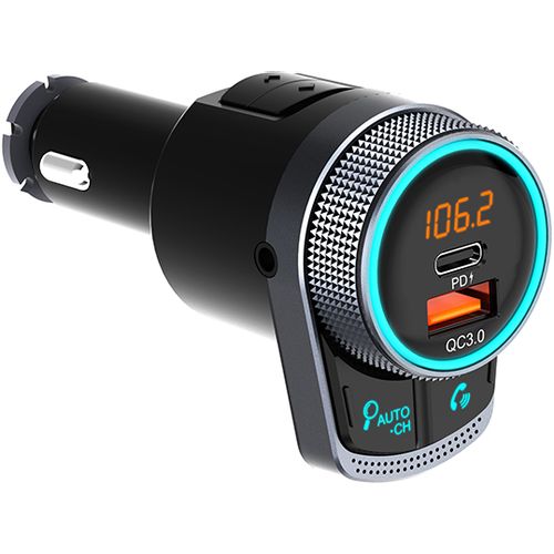 Xwave BT80 FM transmiter za kola/Bluetooth,LCD,mp3,wma,flac/Punjenje QC,USB