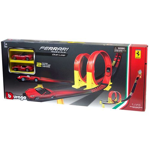 Burago Ferrari Dual Loop Playset 1:43