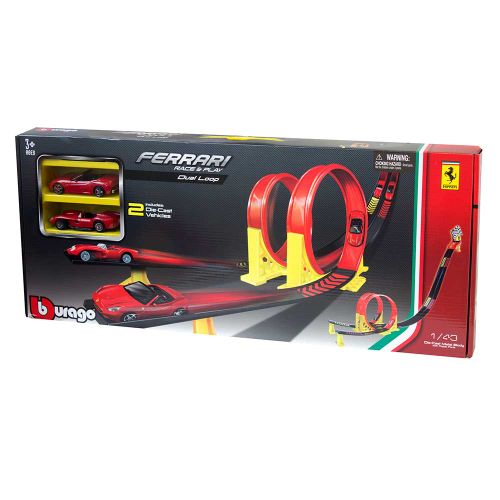 Burago Ferrari Dual Loop Playset 1:43