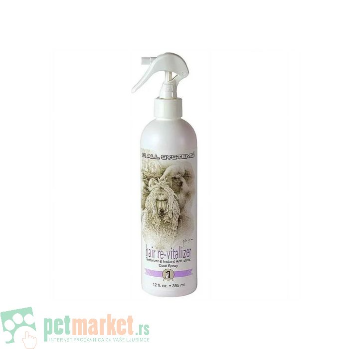 1 All Systems: Antistatički sprej za krzno Hair Revitalizer Spray, 355 ml