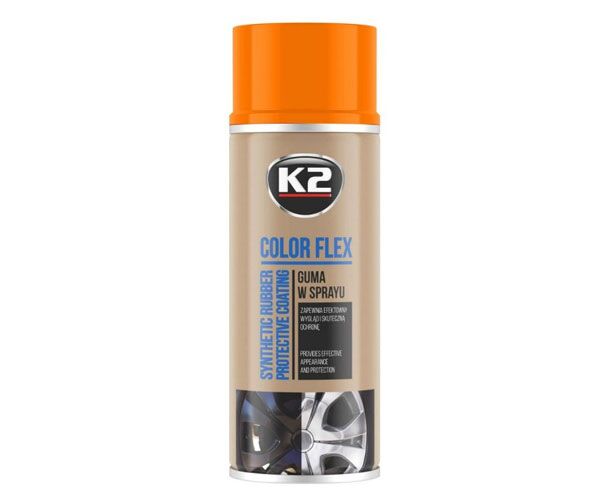 Tečna guma u boji sprej K2 Color Flex narandžasta 400ml