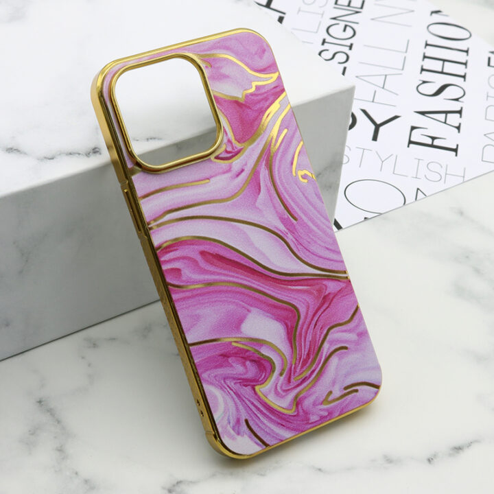 Futrola MARBLE Za IPhone 15 Pro Max (6.7) Roze