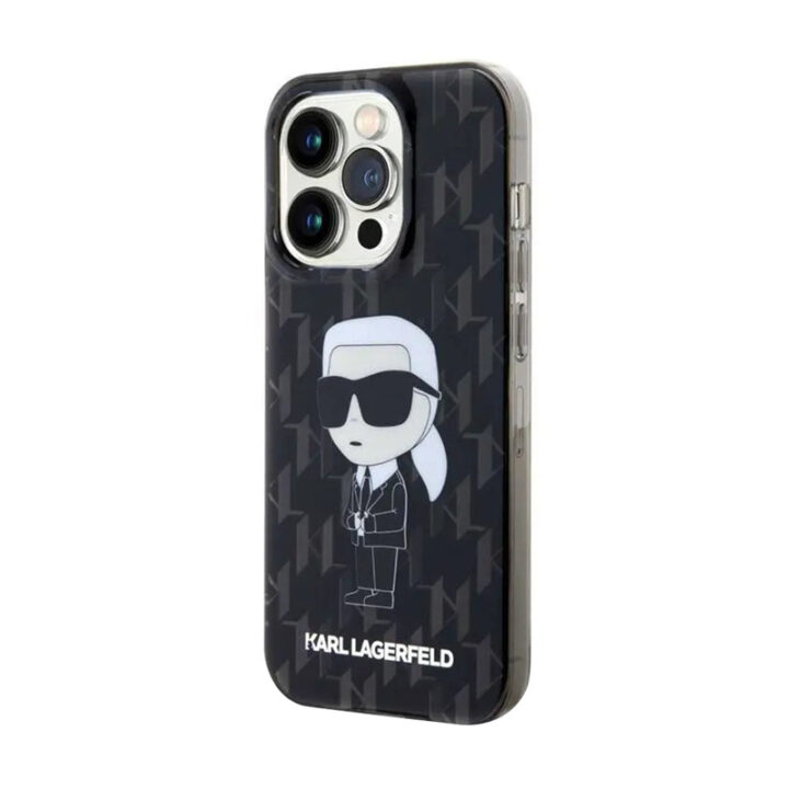 Futrola Karl Lagerfeld Iml Case Ikonik Monogram Za IPhone 15 Pro Max (6.7) Crna Full ORG (KLHCP15XHNKMKLK)