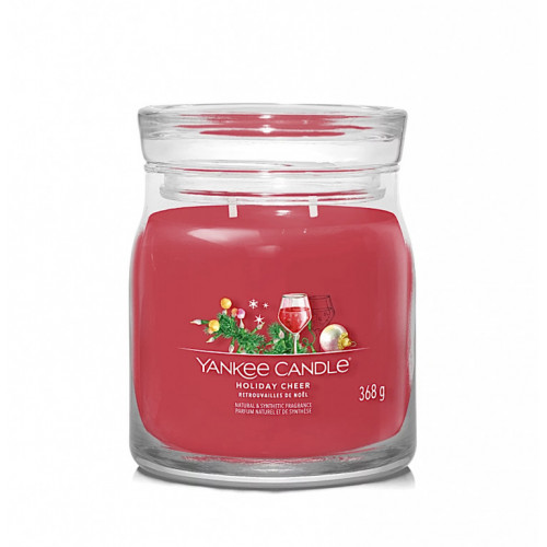 Holiday Cheer Signature mirisna sveća - srednja tegla (kupinovo vino, kardamom, vanilin šećer…)