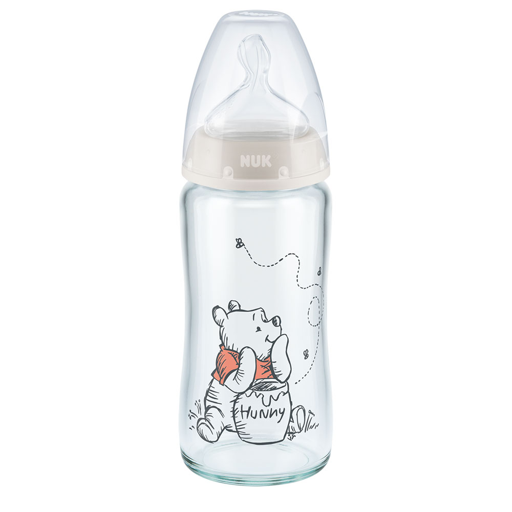 Nuk flašica staklena silikon sa indikatorom temperature Winnie The Pooh 0-6m 212054