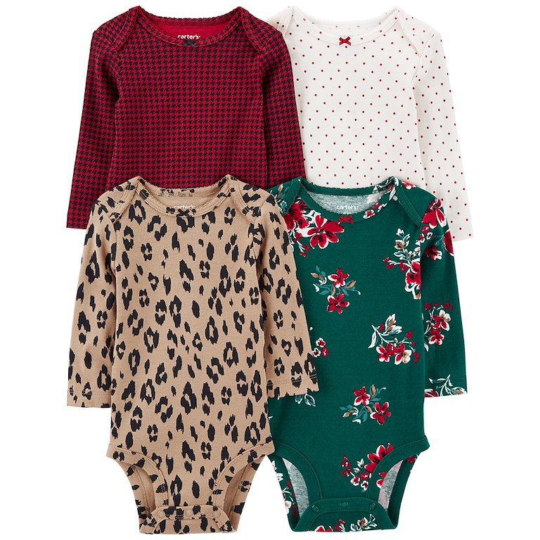 Carter's bodi za bebe devojčice - set od 4 kom. BZ231P879310