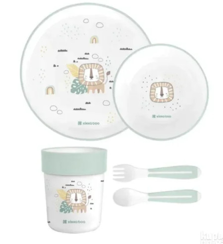 KikkaBoo set posuđa 4 dela Savanna Mint ( KKB40138 )
