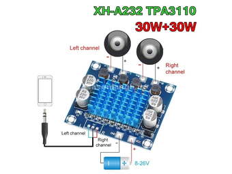 TPA3110 XH-A232 30W+30W stereo pojačalo 8-26V - Cena Srbija