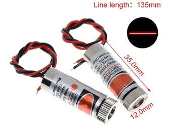 650nm 5mW Red 12MM Line 3-5.0V