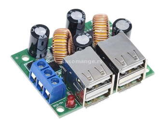 4 USB porta A5268 Step Down 9 - 40 V na 5V Auto punjac mobilnog