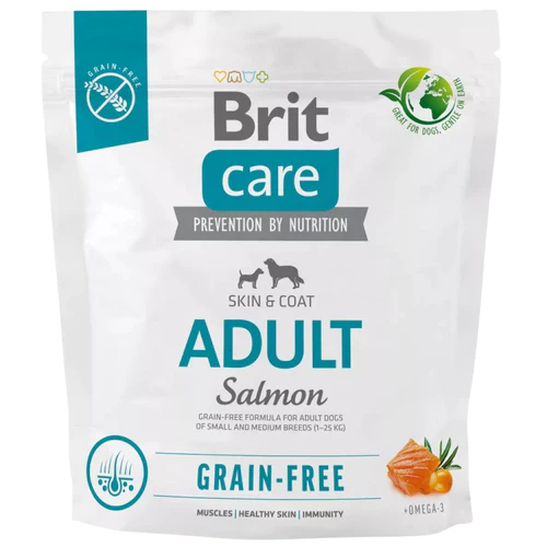 BRIT CARE GF Adult Small/Medium Breed, s lososom, bez žitarica