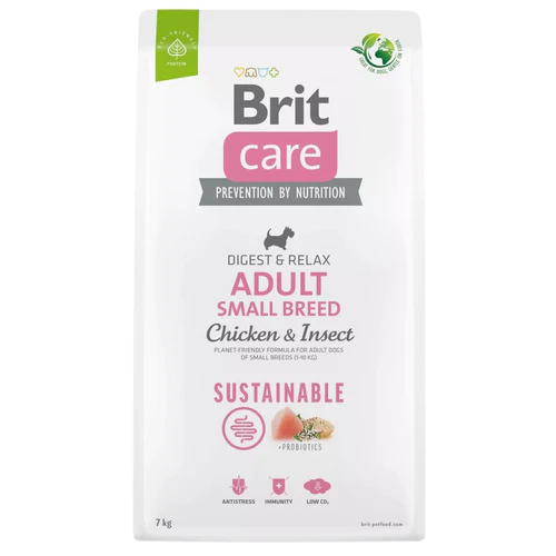 BRIT CARE Sustainable, Adult Small Breed, s piletinom i insektima