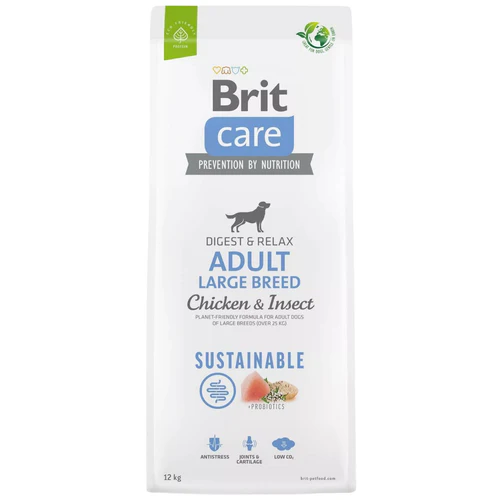 BRIT CARE Sustainable, Adult Large Breed, s piletinom i insektima