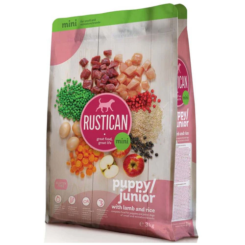RUSTICAN Mini PUPPY/JUNIOR s jagnjetinom i pirinčem, bez glutena
