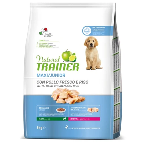 TRAINER Natural Briketi za štenad JUNIOR Piletina (9-24 mes), Maxi, 12kg