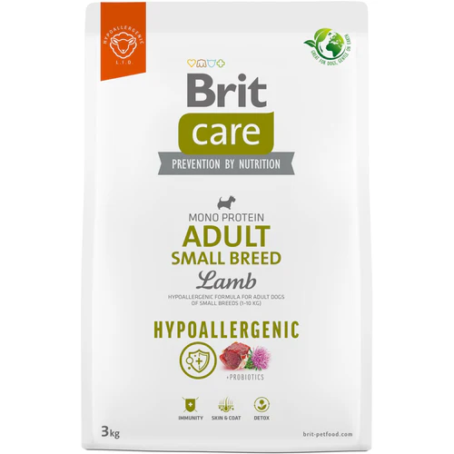BRIT CARE Hypoallergenic, Adult Small, s jagnjetinom i pirinčem