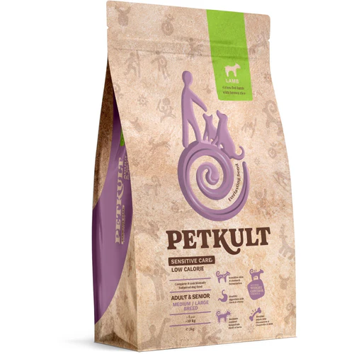 PETKULT Sensitive, jagnjetina Low Calorie, Adult&Senior Medium/Large
