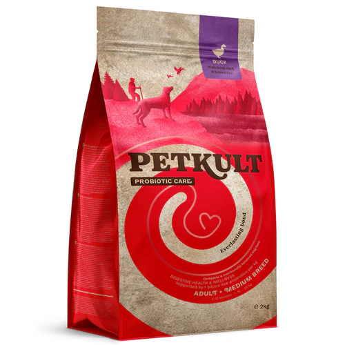 PETKULT Probiotics, pačetina s pirinčem, Adult Medium