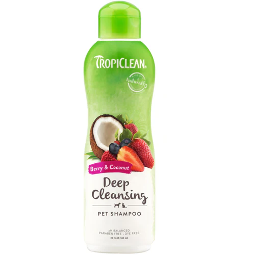 TROPICLEAN Šampon za pse i mačke Berry&Coconut, za dubinsko čišćenje, 355ml