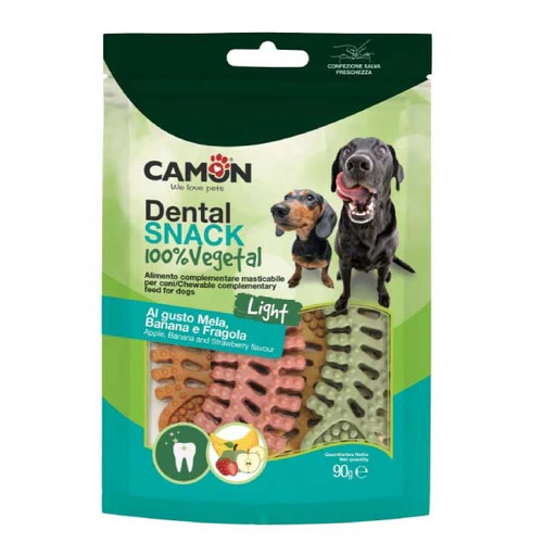 CAMON Žvakalica za pse Dental Snack - Veggies, riblja kost, Light, 90g